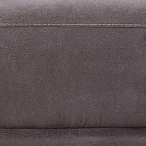 Signature Design by Ashley Clonmel Microfiber Extra Wide Manual Reclining Loveseat, Gray