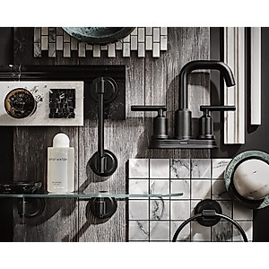 Moen DN0790BL Iso Vanity Glass Shelf, Matte Black