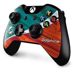 Skinit Decal Gaming Skin compatible with Xbox One Controller - Officially Licensed NFL Miami Dolphins Design