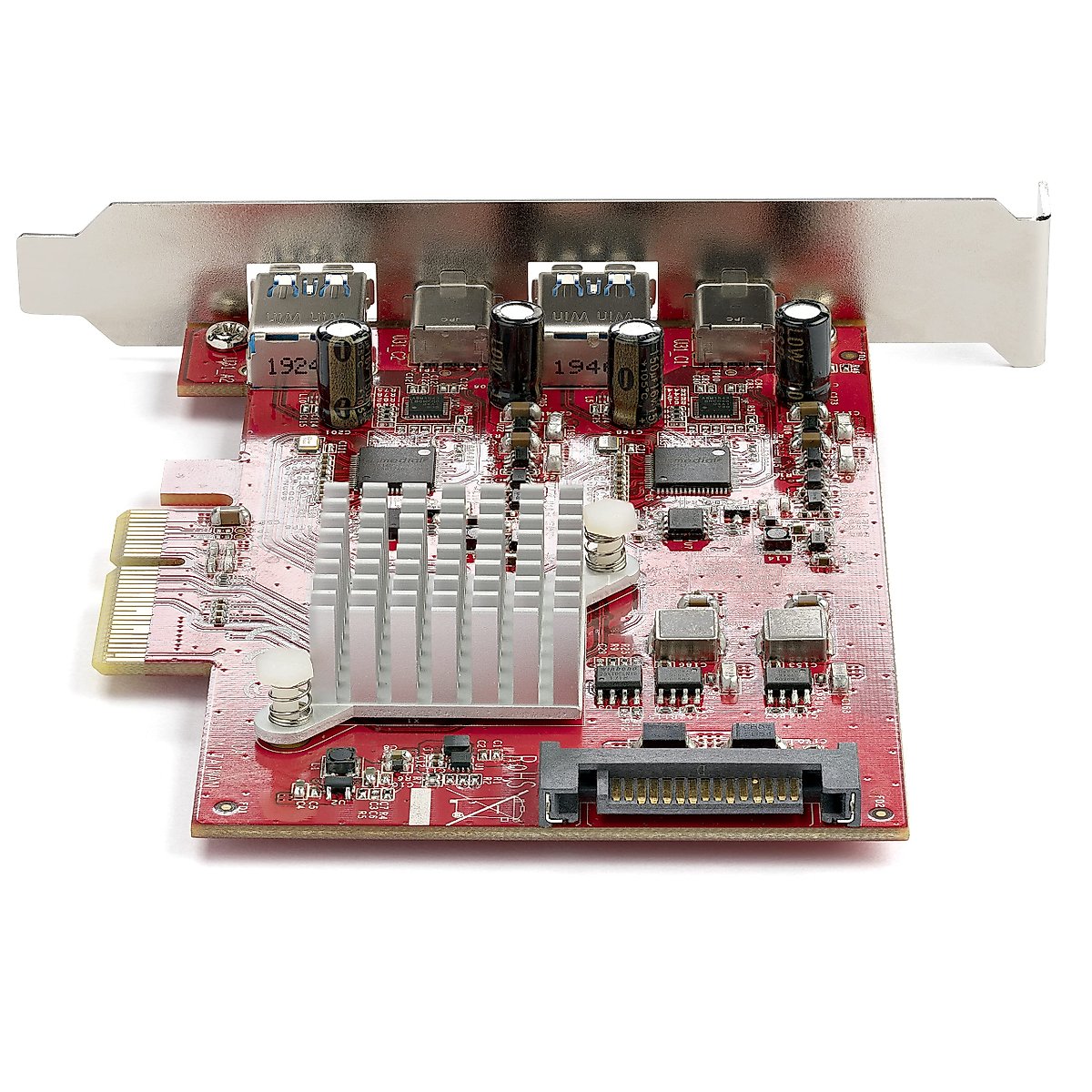 StarTech.com 4-Port USB PCIe Card - 10Gbps USB PCI Express Expansion Card w/ 2 Controllers - 2X USB-C & 2X USB-A Ports (USB 3.2 Gen 2) - USB/USB-C PCI-e Card - Full Profile, TAA (PEXUSB312A2C2V)