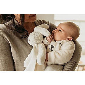 Bunnies By The Bay "Bun Bun Bunny" Buddy Blanket - 16" Stuffed Bunny and Baby Security Blanket - Super Soft Velour with Satin Lining