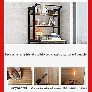 BKGDO Washer Storage Frames Floor Standing for Over Toilet,Balcony Storage Shelf,Storage Shelf Above The Bathroom Drum,Drum Washinghine Bathroom Storage Rack/Black