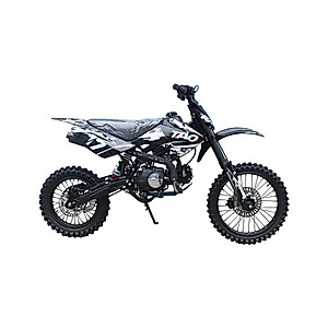 HHH TAO TAO 125cc DB-17 Adult Youth Kids Gas Dirtbike Pit Bike 17/14 inch Wheel (Black Color)