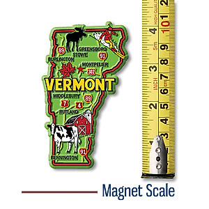Vermont Colorful State Magnet by Classic Magnets, 2.4" x 4", Collectible Souvenirs Made in The USA