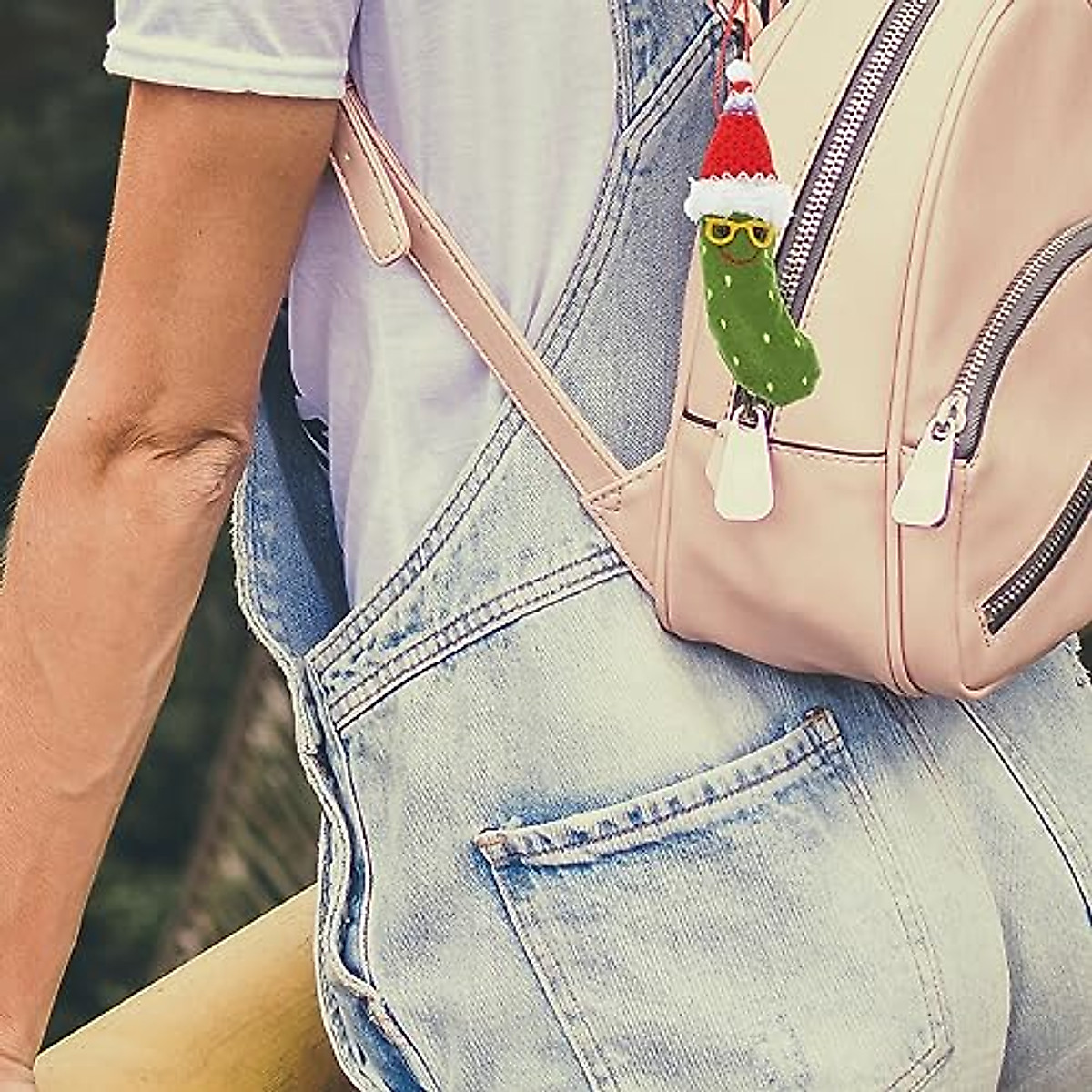 ABOOFAN Felt Banana Ornament Cartoon Fruit Hanging Decoration Creative Decorative Food Pendant Decorative Stuffed Animal Doll with Knit Santa Hat Charm for Car Xmas Tree C