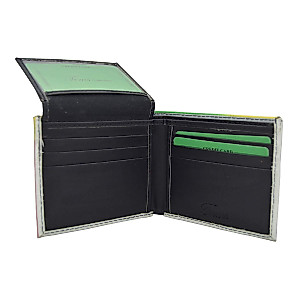 Leather Bi-fold Rasta Marijuana Wallet Bills Credit Card Holder Pockets Unisex Men Women Wallet