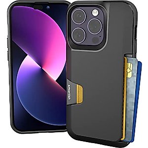 Smartish iPhone 14 Pro Wallet Case - Wallet Slayer Vol. 1 [Slim + Protective] Credit Card Holder - Black Tie Affair