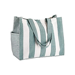 Folkulture Beach Bags For Women | Beach Bag Waterproof Sandproof | 17x14 Beach Tote Bag For The Pool, Tote Bag with Zipper, Canvas Beach Bag, Cute Beach Bag, Canvas Beach Bag in Beach Accessories