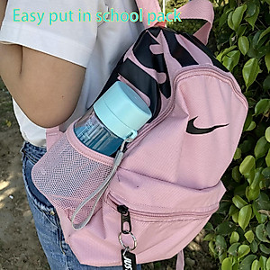 SEAYIN 12oz Kids Small Water Bottle for School Lunch Plastic Reusable Juice Bulk Cute Mini Kawaii Crunch Cups Portable Cereal Refillable Milk Mug for Smoothie Coffee Tea Snacks and Other Drinks Beverage (350ml, 4 pcs)