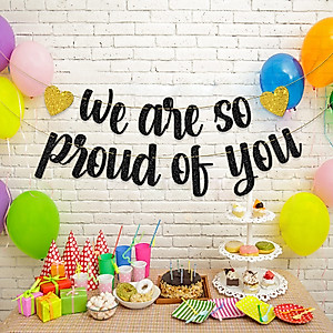 We are So Proud of You Banner, You Did It, Happy Graduation Hanging Sign, Congrats Class of 2024 Grad Party Decorations Supplies