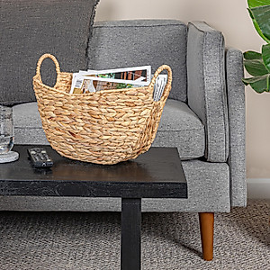 Household Essentials Water Hyacinth Basket with Handles