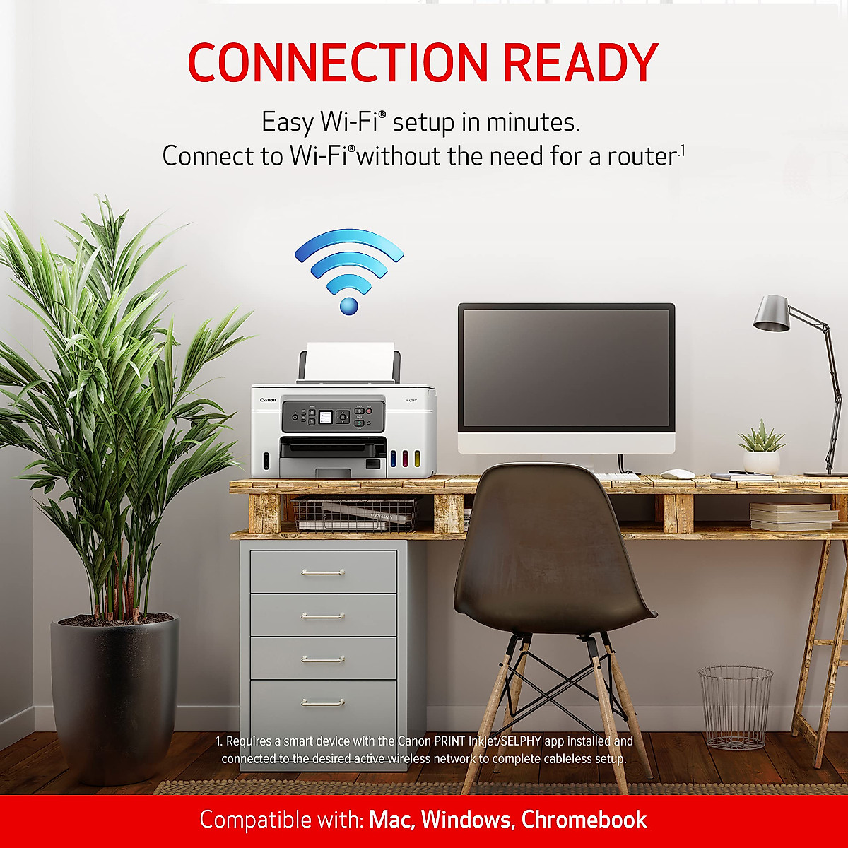 Canon Megatank GX3020 All-in-One Wireless Supertank Printer with Print, Copy, and Scan | Easy Setup, Mobile Printing and 1.35" Monochrome LCD Screen