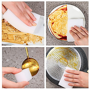 25pack Magic Cleaning Sponge Multifunctional Household Melamine Foam Brush, Suitable for Furniture, Kitchen, Bathroom, car, Yacht, White Goods and Electronic Products, etc., for Surface Cleaning.