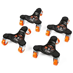 WEN DL6300 6-Inch 300-Pound Capacity Furniture Moving Tri-Dolly Set (4 Pack) , Black