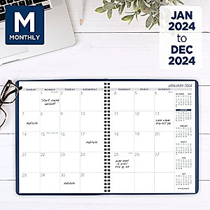 AT-A-GLANCE 2024 Monthly Planner, 7" x 8-3/4", Medium, Fashion, Blue (701242024)
