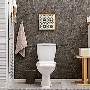 Blue Donuts Wastebasket for Bedroom, Bathroom, Trash Can 6 Liters, Stainless Stel (Bronze)