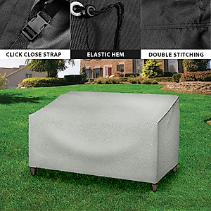 Patio Small Outdoor Loveseat Cover - Outdoor Patio Loveseat Washable - Heavy Duty Furniture 29x50x26 Inch Combo Cover