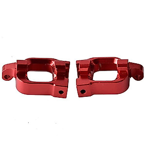 Toyoutdoorparts RC BE6038 Red Aluminum Front Hub Carrier(L/R) Fit LC Racing 1/14 Electric EMB
