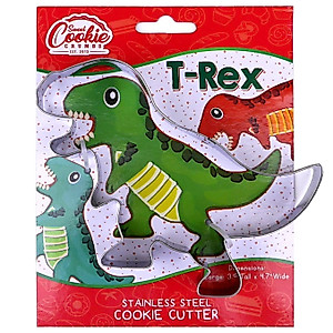 T-Rex Dinosaur, Sweet Cookie Crumbs Cookie Cutter, Stainless Steel, Dishwasher Safe