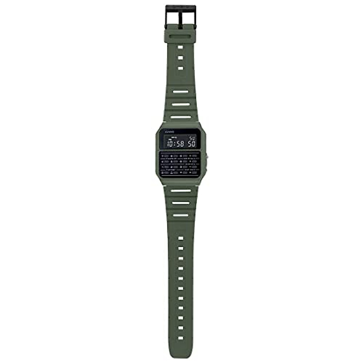 Casio CA-53WF-3B Calculator Green Digital Mens Watch Original New Classic CA-53, 43.2×34.4×8.2mm (CA-53WF-3BDF)