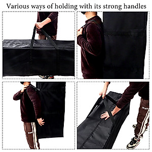 2 Pcs Large Sports Duffel Bag for Travel Camping Sports Equipment Storage Waterproof Foldable Long Luggage Storage Bag for Camping, Tent, Tripod, Gym, Fishing, Black(47 Inch)