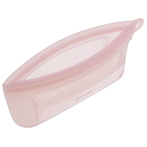 SUN-STAR "punin Portable Silicone Pencil Case with Zipper, Cosmetic Pouch Travel Pouch for Office and School, Water-resistant, W8.5 x H3.4 x D1.8 inch, Pink