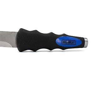MIDWEST Flex Duct Knife - 5" Blade with Rubberized Handle & Nylon Sheath - MWT-FDK02