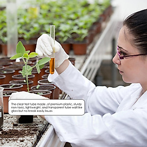 30 Covered Plastic Test Tubes - Small Plastic Tubes, 20ml Transparent Plastic Tubes with Cork Stoppers, Small Transparent Plastic Tube Containers for Solid and Liquid Storage (30, 16mm*150mm)