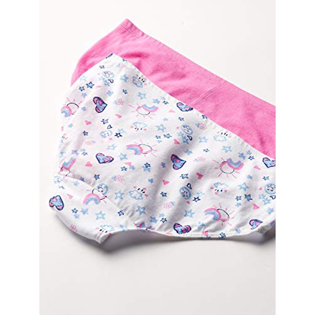 Hanes Ultimate Girls' Underwear, Pure Comfort Organic 100% Cotton Panties, Briefs, 8-Pack, Hipster-Print Solid Assorted, 12