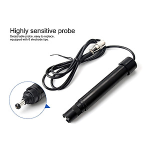Hyuduo Digital Dissolved Oxygen Meter PH Water Quality Temperature and Humidity Meter Analyzer for 0.0‑40.0mg L Oxygen Concentration Portable DO Pen
