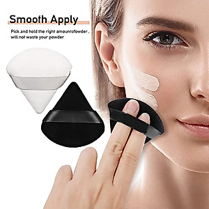 6 Pieces Powder Puff Face Makeup Puffs Powder Puffs for Face Powder Triangle Wedge Shape Soft Velour Powders Puffs for Loose Mineral Powder Body Powder Cosmetic Foundation Wet Dry Beauty Makeup Tool.