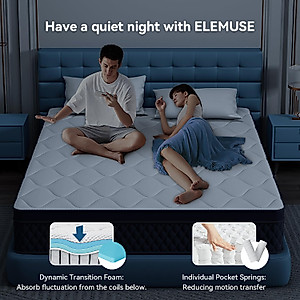 ELEMUSE Queen Mattress 10 Inch Cooling Gel Memory foam Mattress, CertiPUR-US® Certified Breathable Bed in a Box for Pressure Relief, Fiberglass-Free