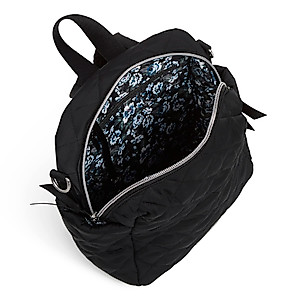 Vera Bradley Womens Performance Twill Convertible Small Backpack Bookbag, Black, One Size US