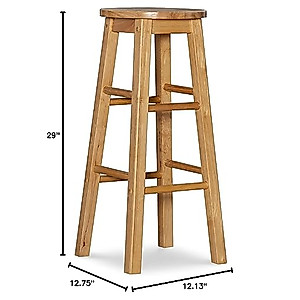 Linon 29-Inch Barstool With Round Seat