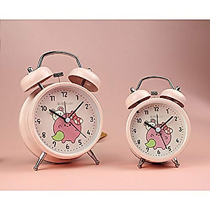 Analog Alarm Clock Twin Bell Alarm Clock for Bedroom with Cute Animal Pattern Modern Small Alarm Clock, Battery Operated Loud Alarm Clock By Fashion Style for Home Office Kids Alarm Clocks ( Color : G