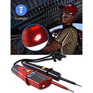 Voltage Tester Professional UT18C Voltage and Continuity Tester Multifunction Waterproof Digital Electrical Circuit Tester Voltage Meter Voltmeter 12V~690V AC/DC Automatic Range LCD Display
