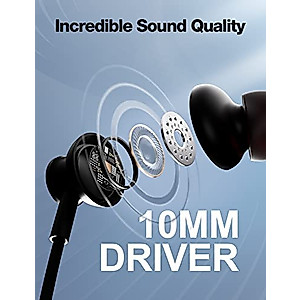 Rythflo Bluetooth Headphones,V5.2 Wireless Bluetooth Earbuds w/Mic in-Ear Magnetic Neckband Earphone 30Hrs Playtime, IPX7 Sweatproof Deep Bass Headset for Phone Call Music Sports