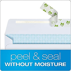 Quality Park #10 Security Envelopes, No Window, Redi-Strip Self Seal Envelopes, 4-1/8 x 9-1/2 Inches, White, 24 LB Paper, Box of 100 (QUA69117)