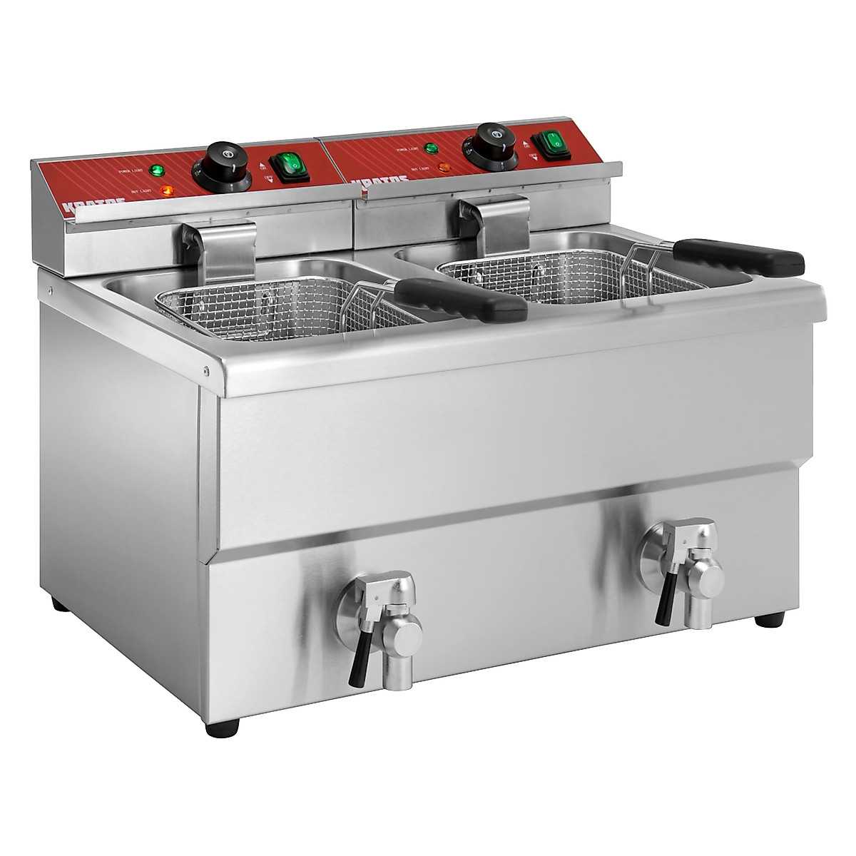 Kratos 29Y-016 Commercial Electric Countertop Fryer, 30 lb. Capacity, 208/240V, 7000W, 2 Baskets