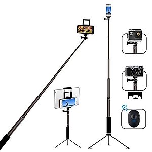 Bluetooth Selfie Stick with Tripod, Remote 59Inch MFW Extendable Monopod with Tripod Stand for iPhone 12/12PRO /11/11PRO/X/XS max/XR/XS/8/7/6/Plus,Tablet,Samsung S7/S8/S9,Android,GoPro Cameras