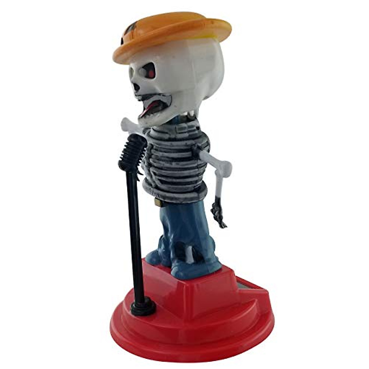 Day of The Dead Bobble Head Singer | Solar Powered Dancing Toys | Skeleton Day of The Dead Singer | Day of The Dead Decorations | Dashboard bobbleheads