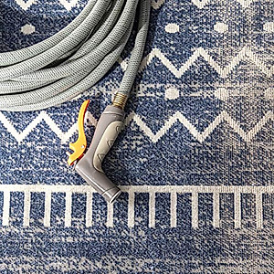 nuLOOM Cora Tribal Indoor/Outdoor Area Rug, 10' x 14', Blue