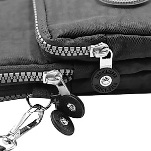 Amamcy Nylon Crossbody Cellphone Pouch Waterproof 3 Layers Unisex Phone Bag Shoulder Bag Coin Purse for Women Men