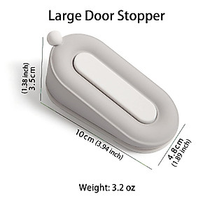 3 Pack Big Door Stopper,Door Stops with Door Holder,Premium Soft PVC Security Wedge for Bottom of on Tile,Concrete, Carpet,Wooden Floor,Fashion Design(3 Colors)