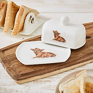 Portmeirion Home & Gifts Covered Butter Dish (Calf), 16 x 11 x 8 cm, Multi-Colour