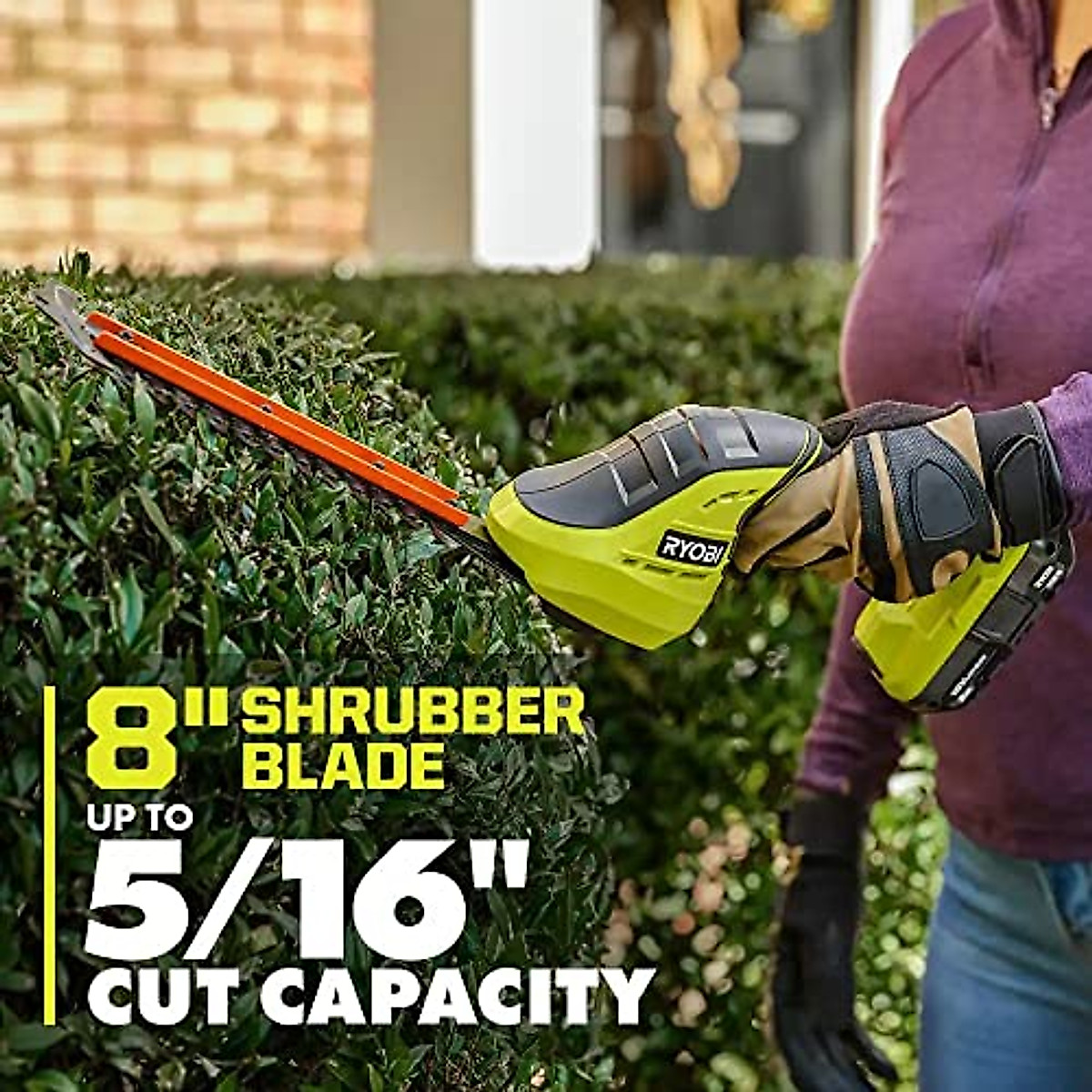 ONE+ 18V Cordless Grass Shear and Shrubber Trimmer with 2.0 Ah Battery and Charger