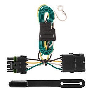 CURT 55315 Vehicle-Side Custom 4-Pin Trailer Wiring Harness, Fits Select GMC C1500, C2500, C3500, K1500, K2500, K3500 , Black