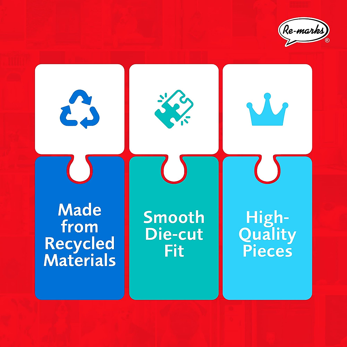 Re-marks Window Seat 1000-Piece Animal Puzzle for All Ages