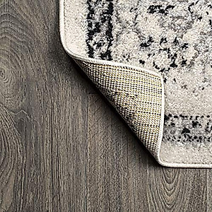 JONATHAN Y BMF107B-8 Inigo Cottage Medallion Indoor Area-Rug Bohemian Vintage Floral Easy-Cleaning High Traffic Bedroom Kitchen Living Room Non Shedding, 8 ft x 10 ft, Grey