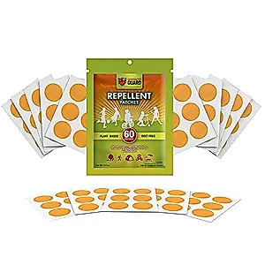 Mosquito Guard 60 Pack Mosquito Repellent Stickers for Kids - DEET Free Mosquito Repellent Outdoor Patio - Plant Based Mosquito Patches for Kids